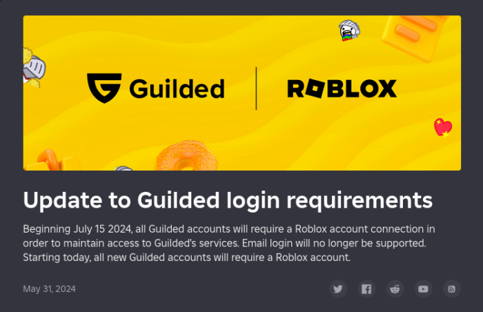 Guilded's Roblox Login Requirement is Around The Corner - MultiplayerGamers